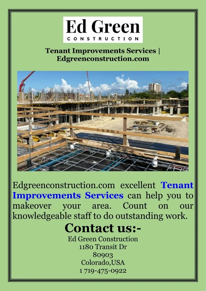 PPT - Tenant Improvements Services Edgreenconstruction.com PowerPoint ...