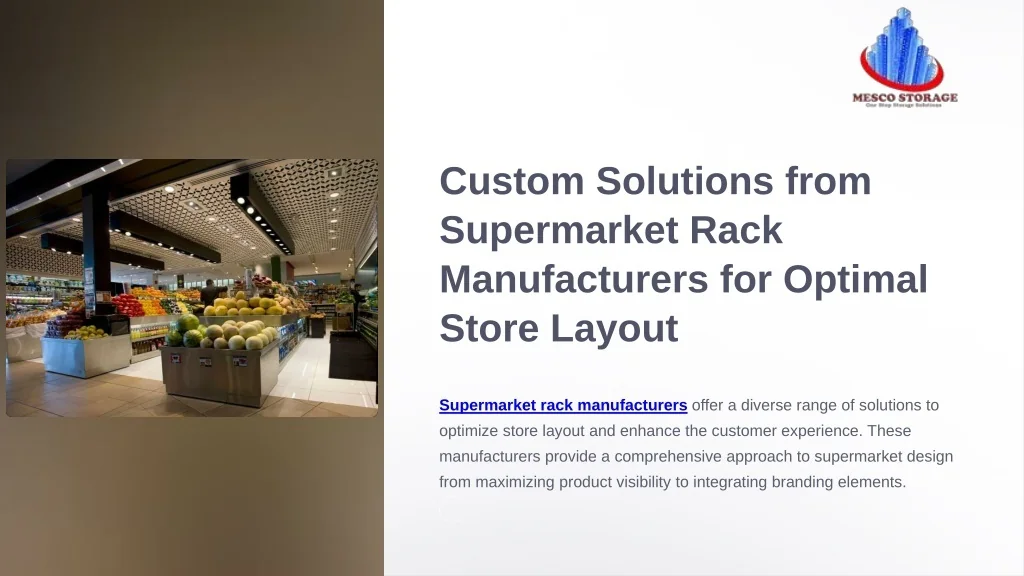 PPT - Custom Solutions from Supermarket Rack Manufacturers for Optimal ...