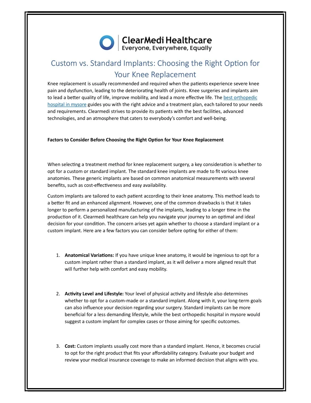 PPT - Custom vs. Standard Implants Choosing the Right Option for Your ...