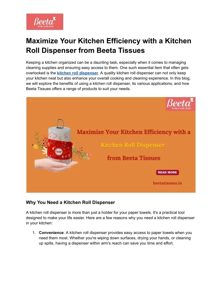PPT - Maximize Your Kitchen Efficiency with a Kitchen Roll Dispenser ...