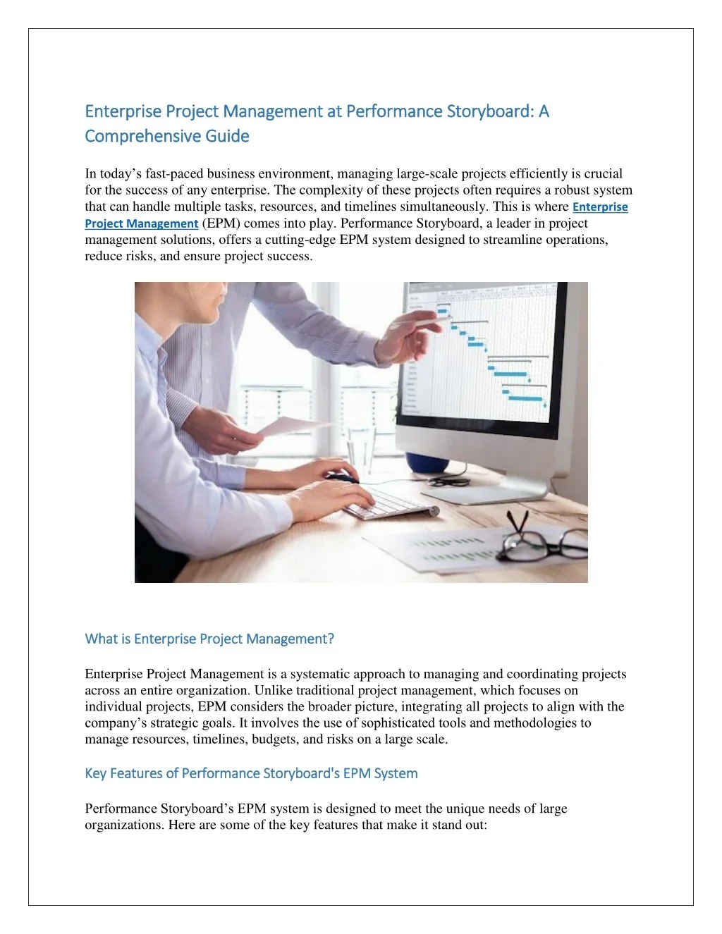 PPT - Enterprise Project Management at Performance Storyboard ...