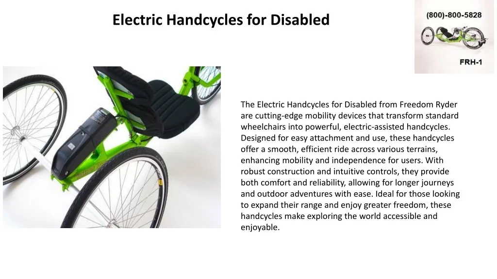 PPT - Electric Handcycles for Disabled PowerPoint Presentation, free ...