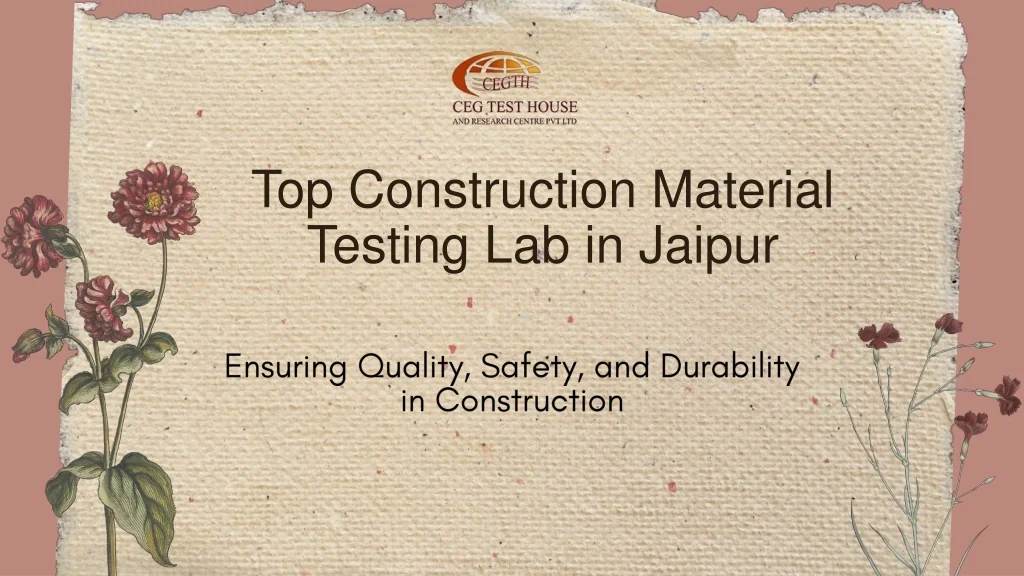 PPT - Top Construction Material Testing Lab in Jaipur PowerPoint ...