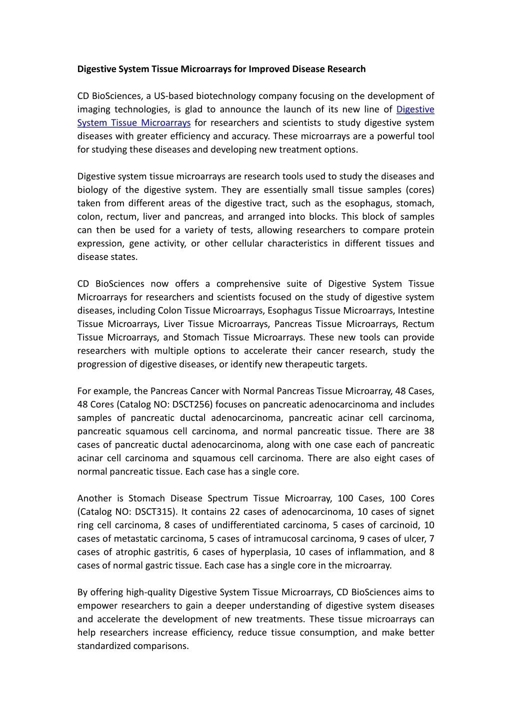 PPT - Digestive System Tissue Microarrays for Improved Disease Research ...