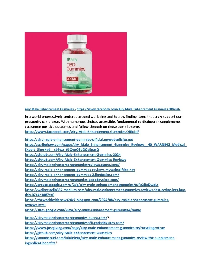 PPT - https://www.facebook.com/Airy.Male.Enhancement.Gummies.Official ...