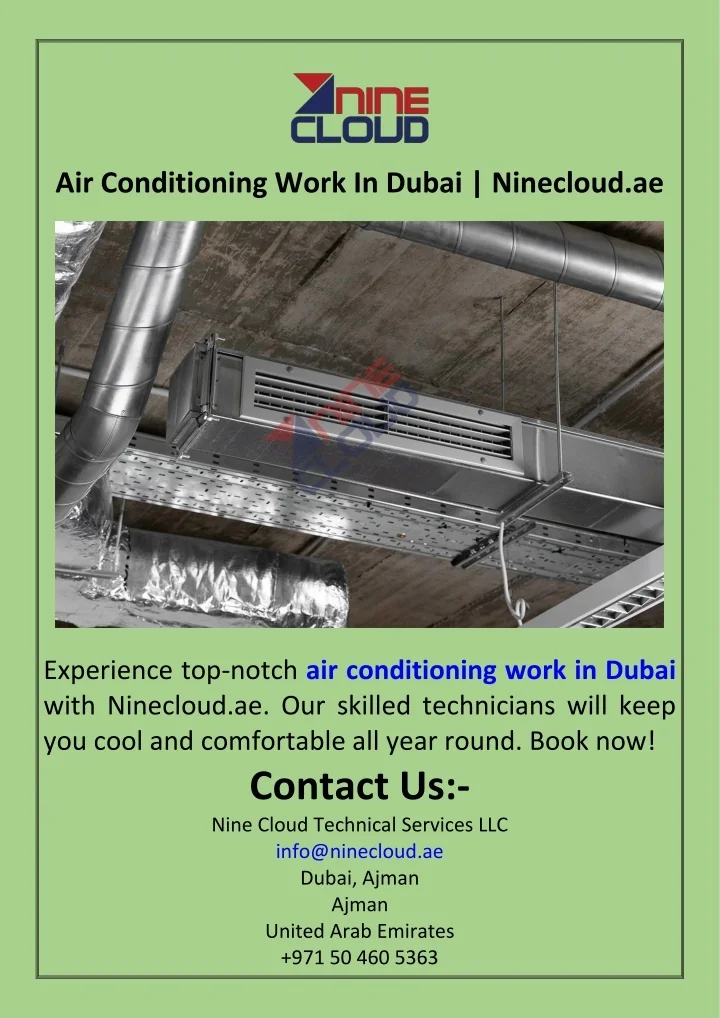 PPT - Air Conditioning Work In Dubai Ninecloud.ae PowerPoint ...