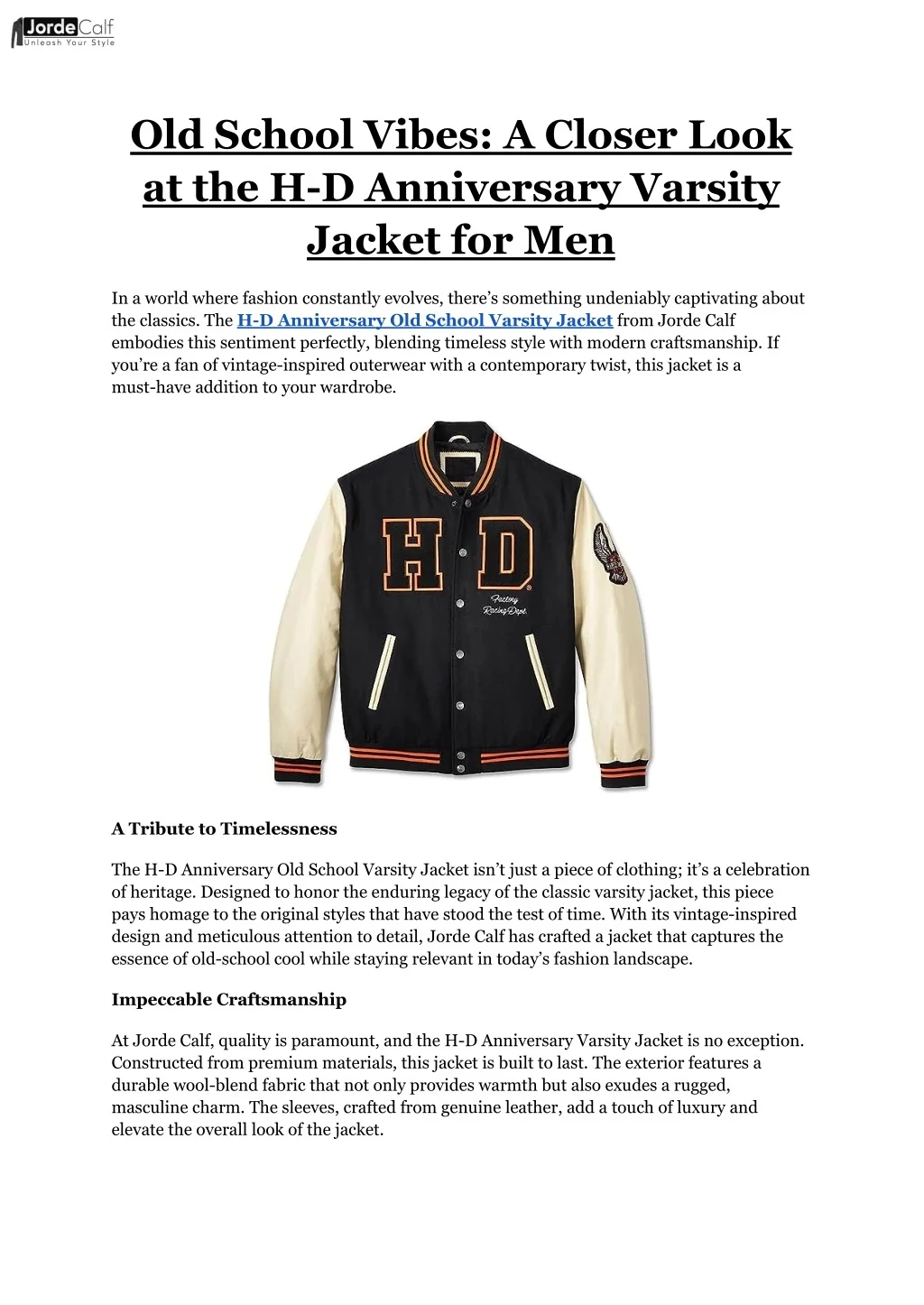 PPT - Old School Vibes_ A Closer Look at the H-D Anniversary Varsity ...