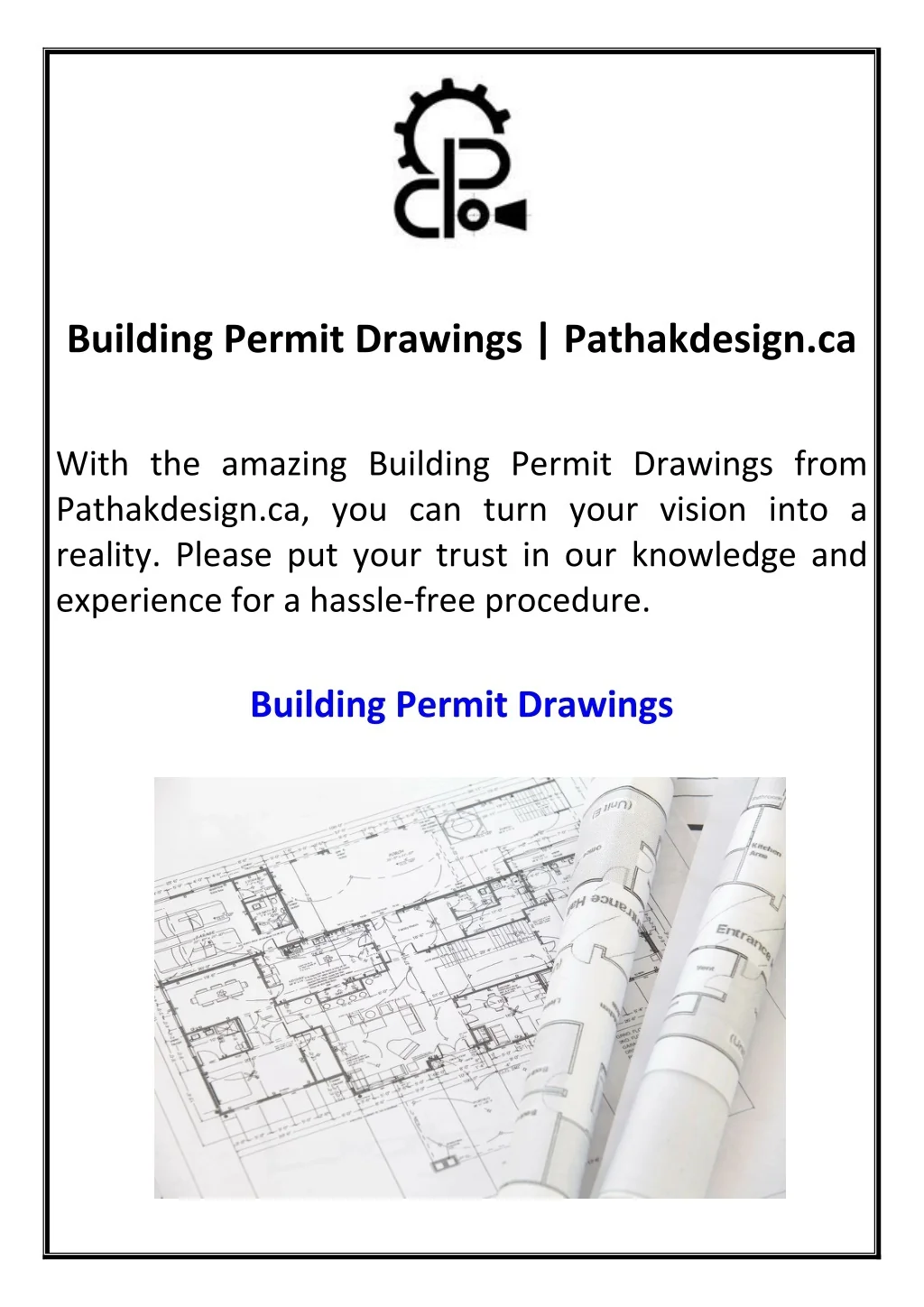 PPT - Building Permit Drawings Pathakdesign.ca PowerPoint Presentation ...