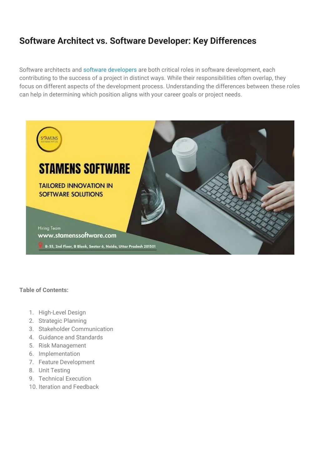 PPT - Key Differences Software Architect vs. Software Developer PowerPoint Presentation - ID ...
