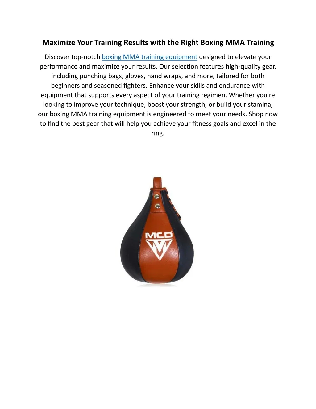 PPT - Maximize Your Training Results with the Right Boxing MMA Training PowerPoint Presentation ...