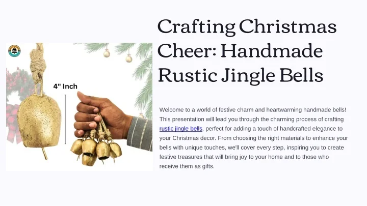 PPT - Crafting-Christmas-Cheer-Handmade-Rustic-Jingle-Bells. PowerPoint ...