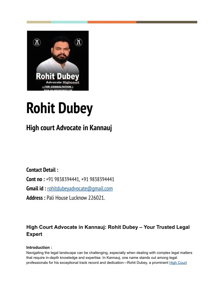 PPT - High court Advocate in Kannauj PowerPoint Presentation, free ...