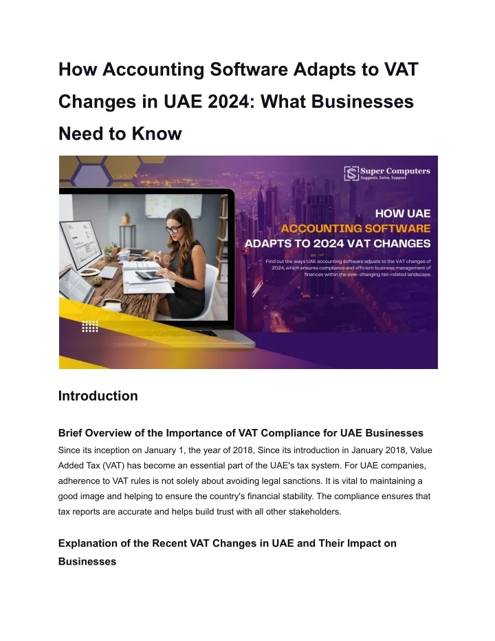 PPT - How UAE Accounting Software Adapts to 2024 VAT Changes PowerPoint ...
