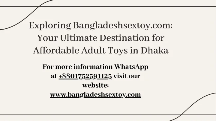 PPT - Discover Pleasure at BangladeshSexToy.com – Your Ultimate ...