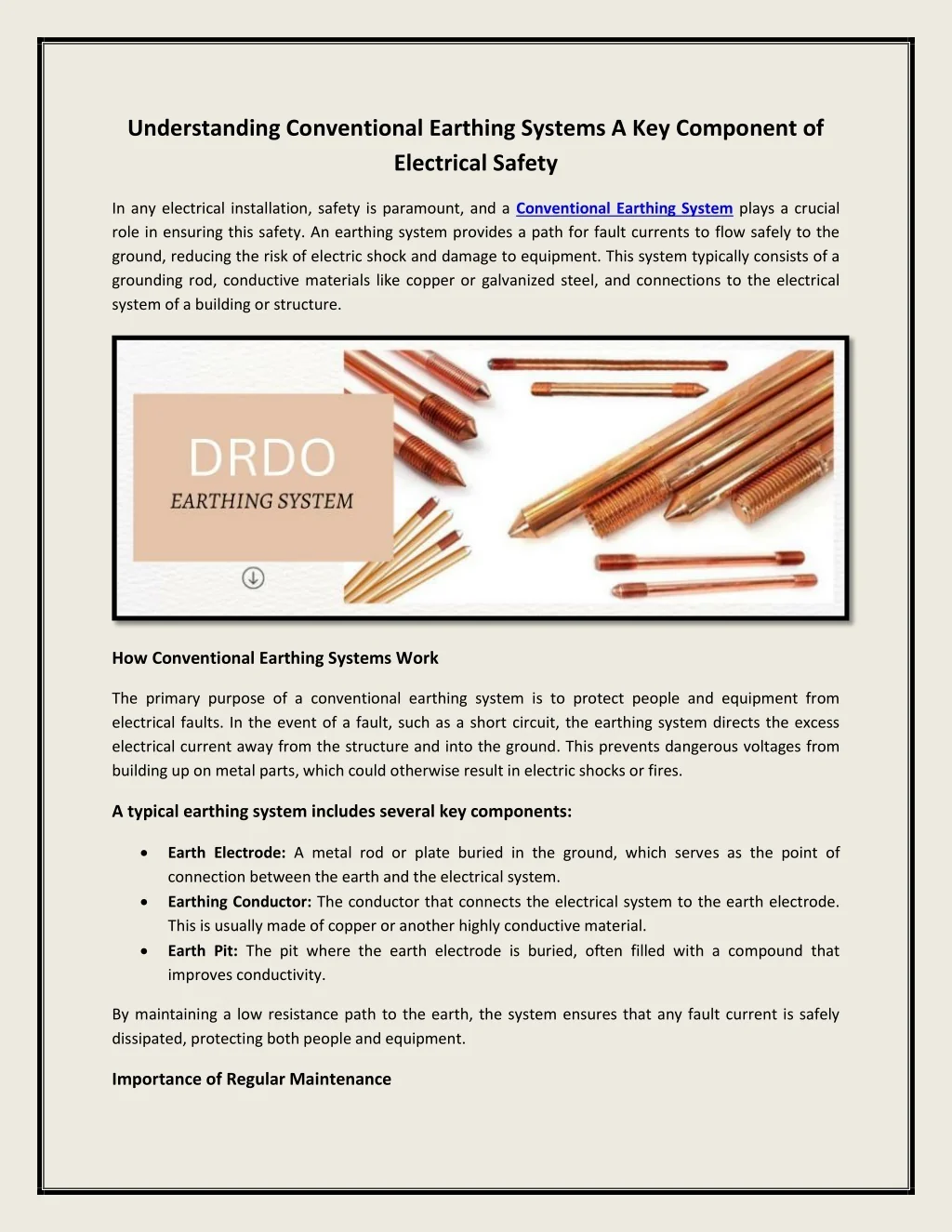 PPT - Understanding Conventional Earthing Systems: A Key Component of ...