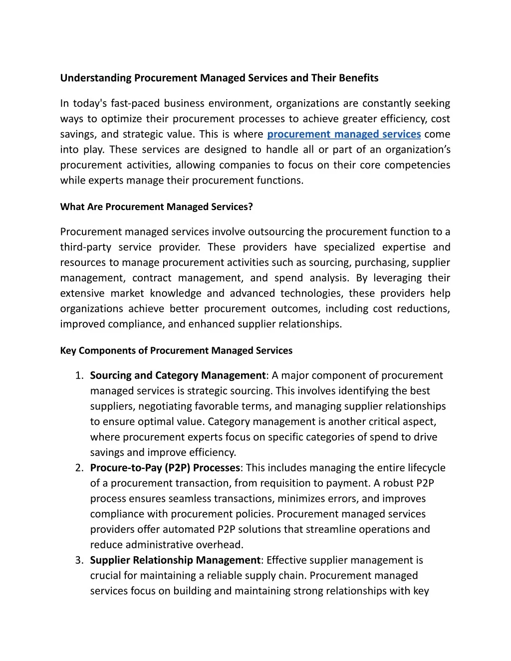 PPT - Understanding Procurement Managed Services and Their Benefits ...