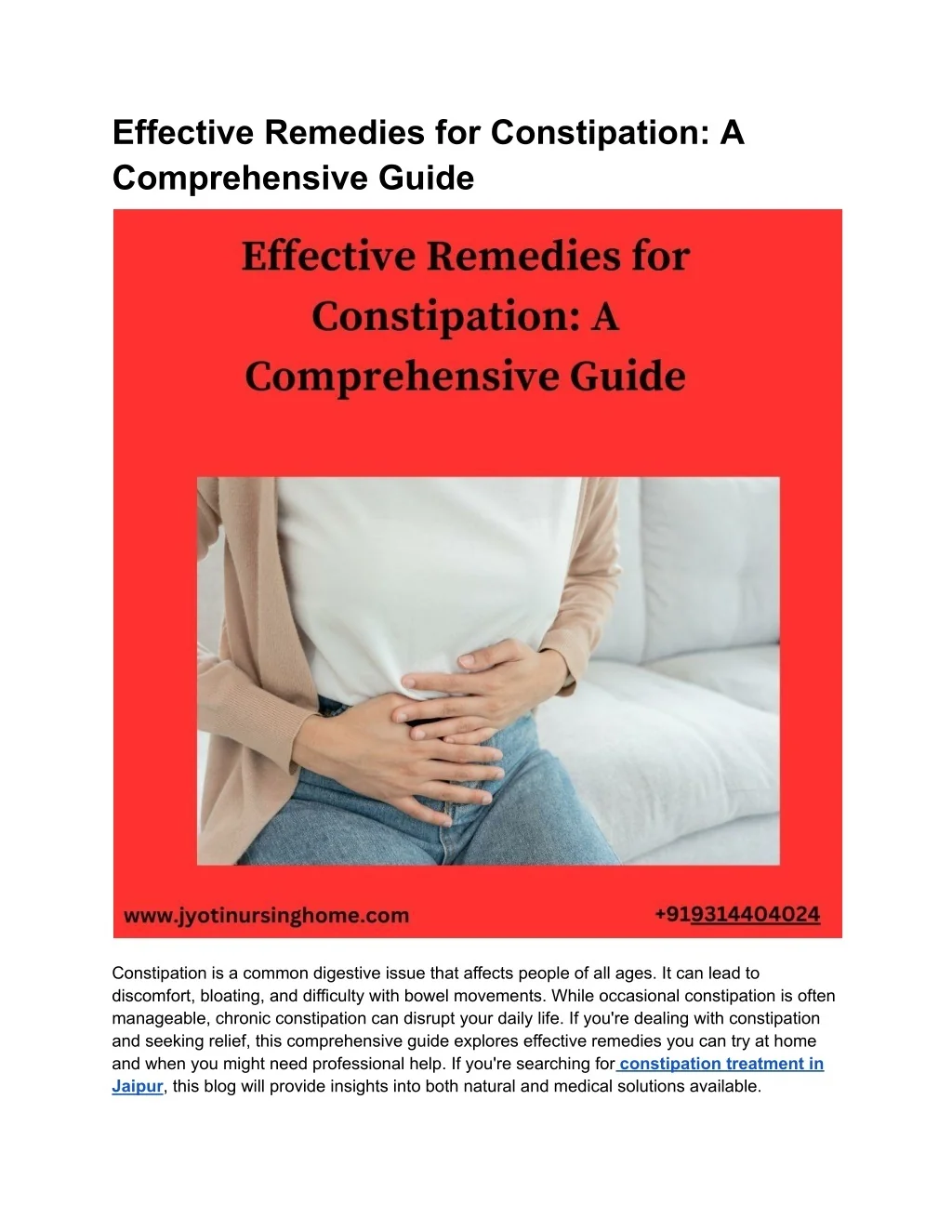 PPT - Effective Remedies for Constipation_ A Comprehensive Guide ...