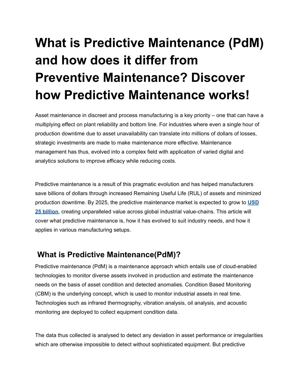 PPT - What is Predictive Maintenance (PdM) and how does it differ from ...