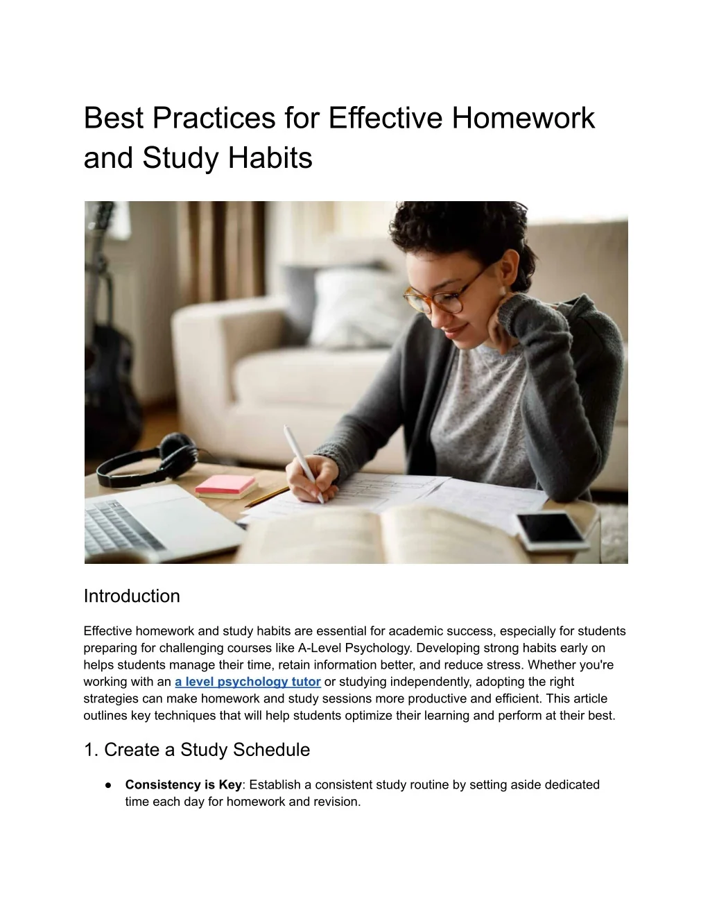 PPT - Best Practices for Effective Homework and Study Habits PowerPoint ...
