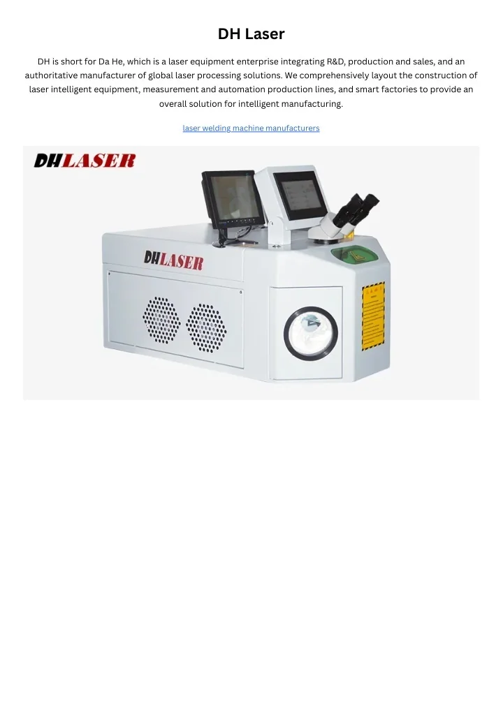 PPT - DH Laser PowerPoint Presentation, free download - ID:13547885