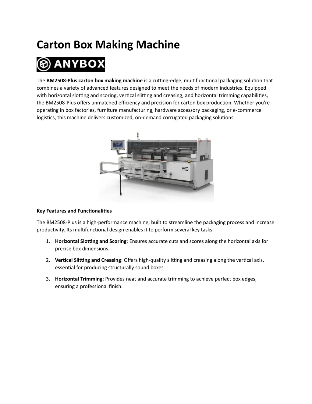 PPT - Carton Box Making Machine PowerPoint Presentation, free download ...
