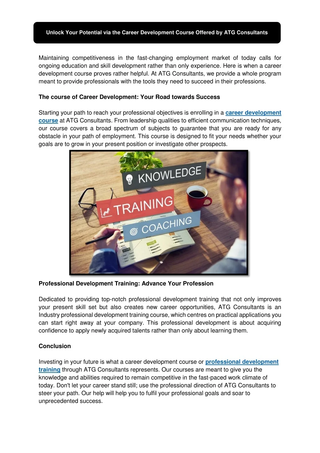 PPT - Unlock Your Potential via the Career Development Course Offered ...