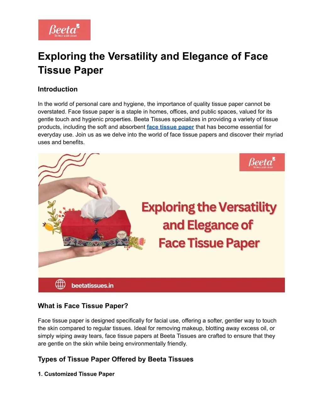 PPT - Exploring the Versatility and Elegance of Face Tissue Paper (1 ...