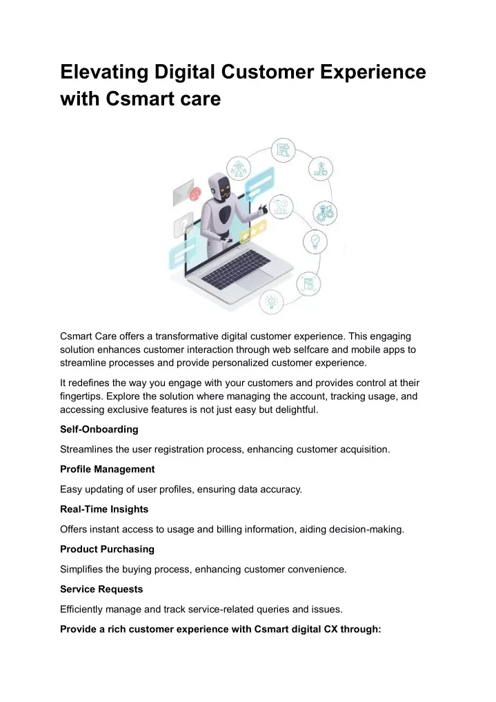 PPT - Elevating Digital Customer Experience with Csmart care PowerPoint ... PPT - Elevating Digital Customer Experience with Csmart care PowerPoint ...