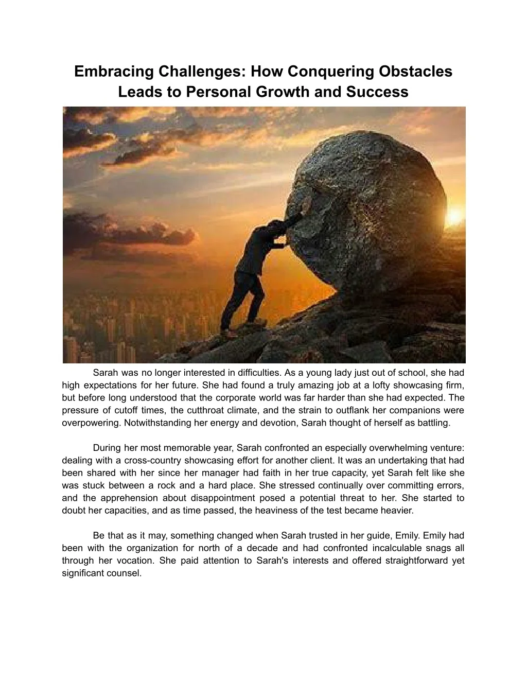 PPT - Embracing Challenges_ How Conquering Obstacles Leads to Personal ...