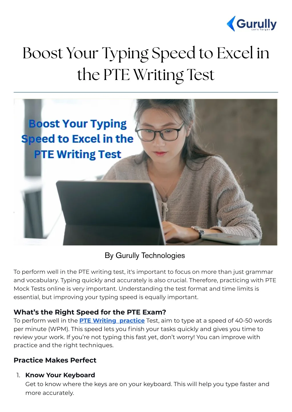 PPT - Boost Your Typing Speed to Excel in the PTE Writing Test ...