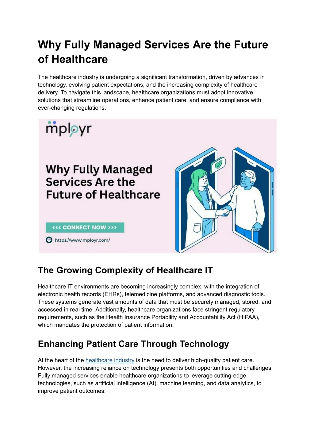 PPT - Why Fully Managed Services Are the Future of Healthcare ...