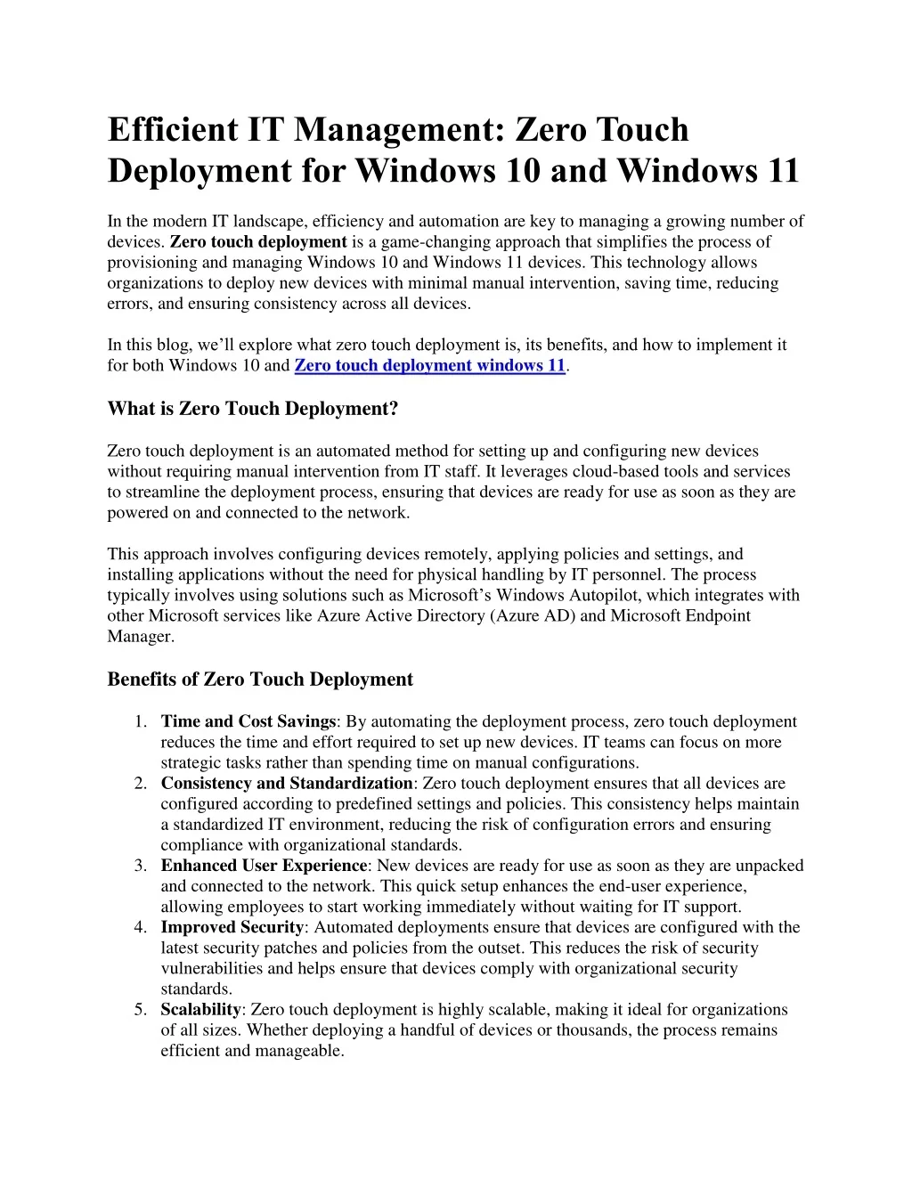PPT - Efficient IT Management Zero Touch Deployment PowerPoint ...