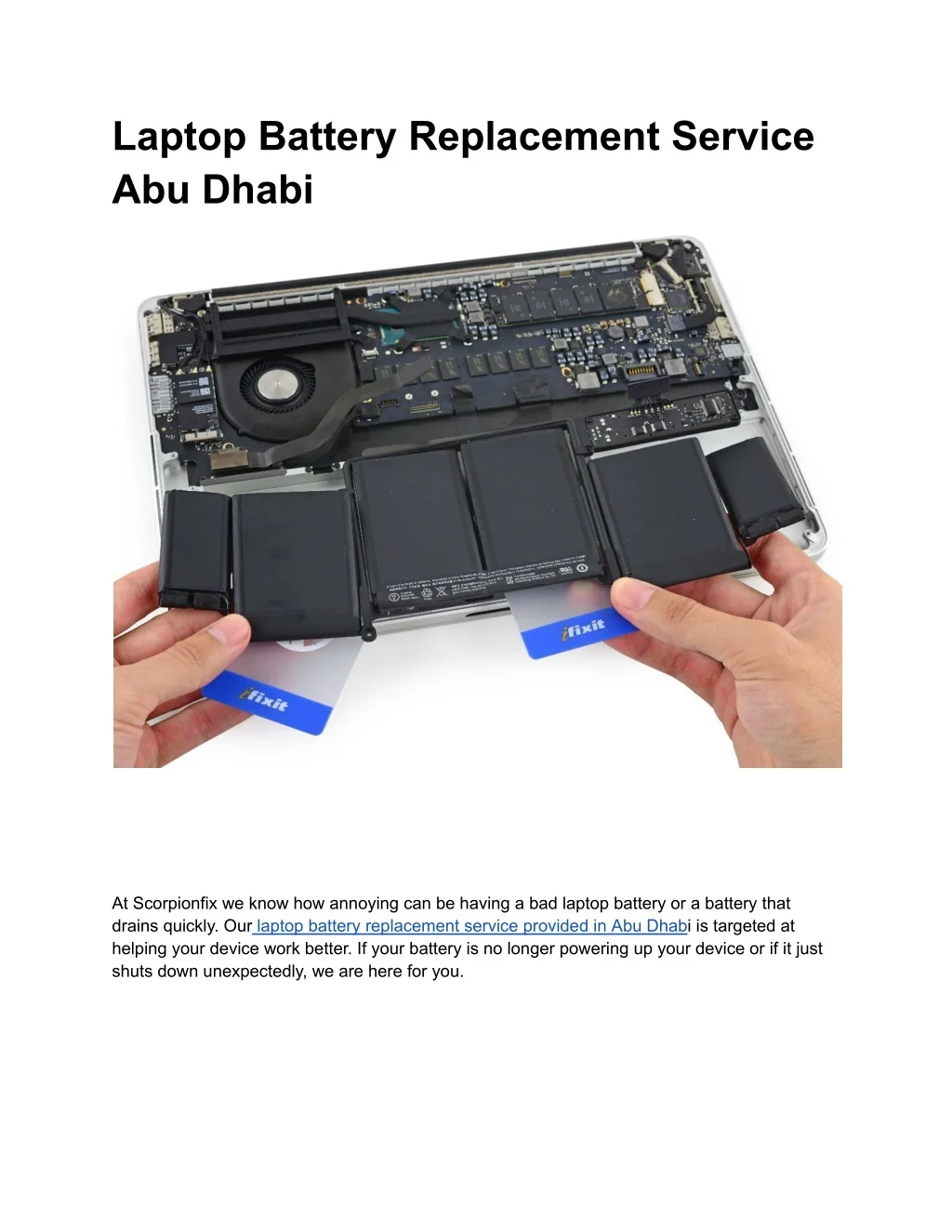 PPT - Laptop Battery Replacement Service Abu Dhabi PowerPoint ...