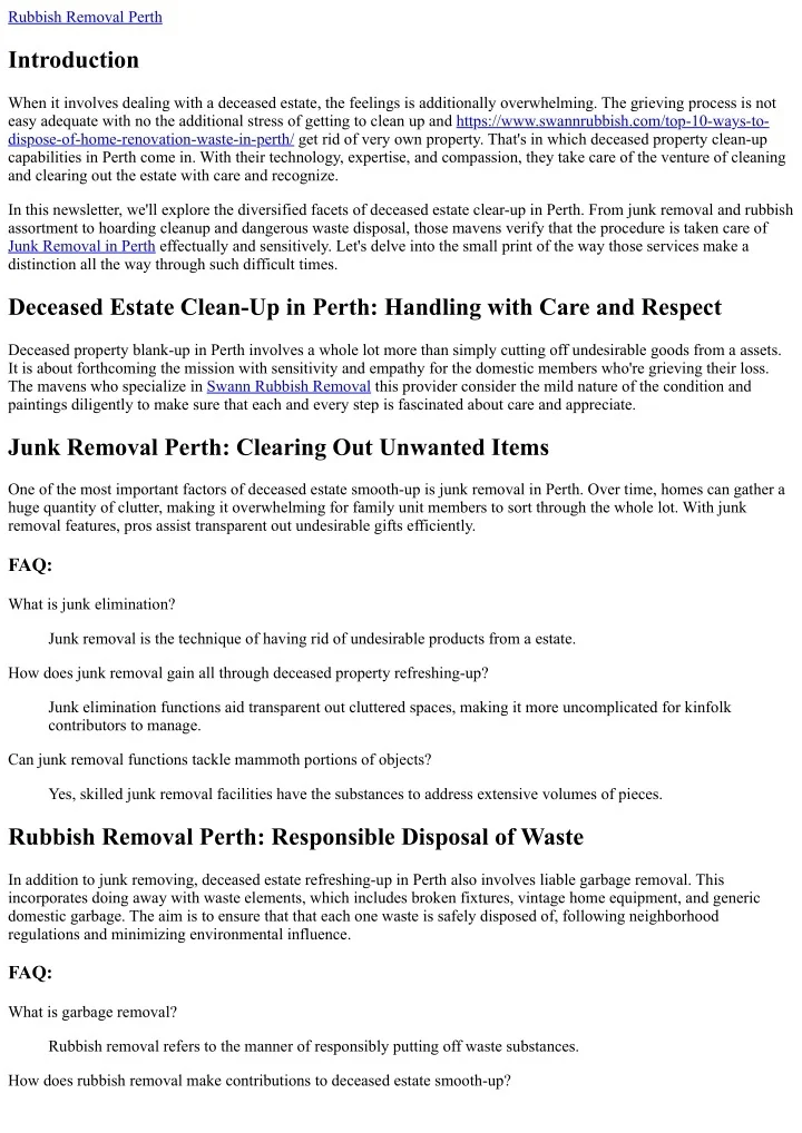 PPT - Deceased Estate Clean-Up in Perth: Handling with Care and Respect ...