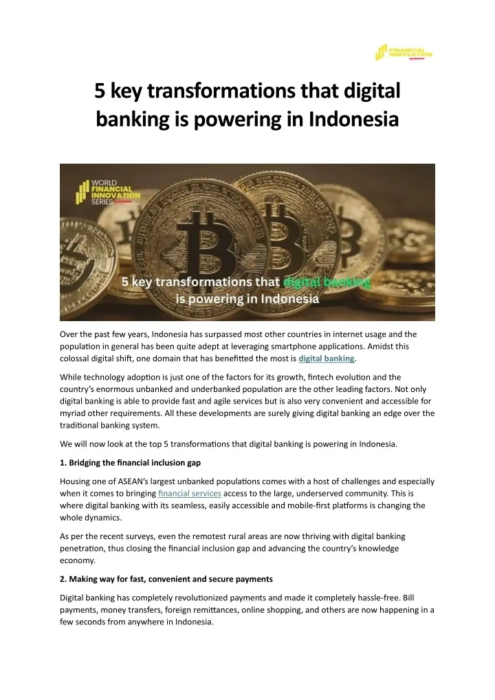 PPT - 5 key transformations that digital banking is powering in ...