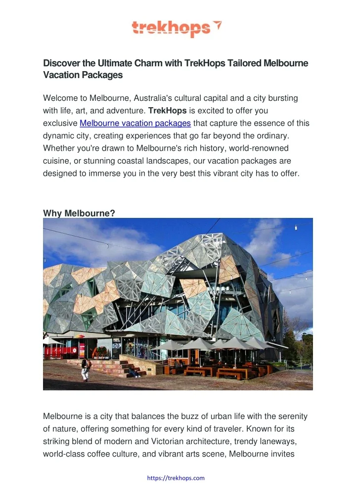 PPT - Discover the Ultimate Charm with TrekHops Tailored Melbourne ...
