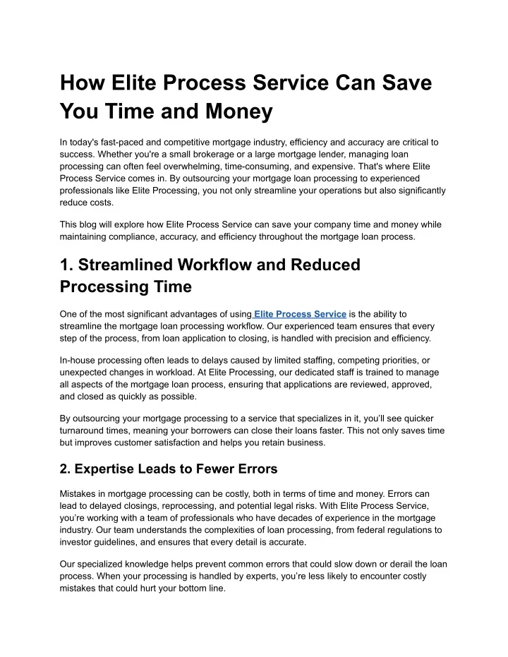 PPT - How Elite Process Service Can Save You Time and Money PowerPoint Presentation - ID:13556821