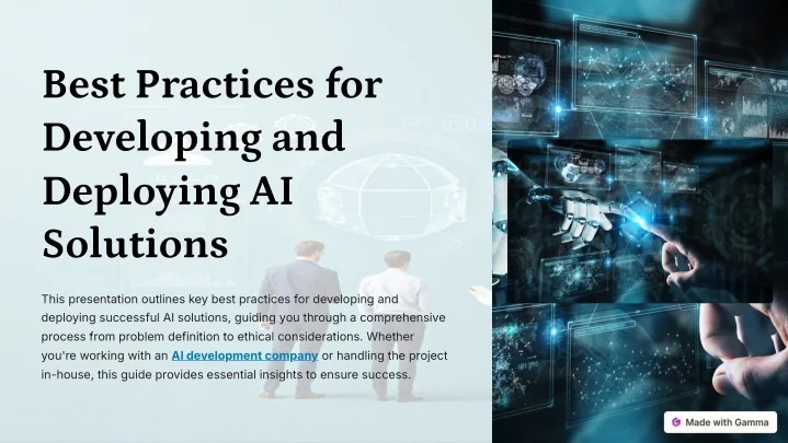 Ppt Best Practices For Developing And Deploying Ai Solutions 1243