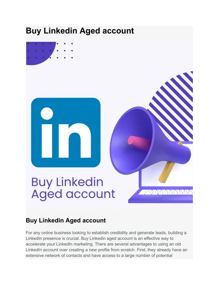 PPT - Buy Linkedin Aged account PowerPoint Presentation, free download ...