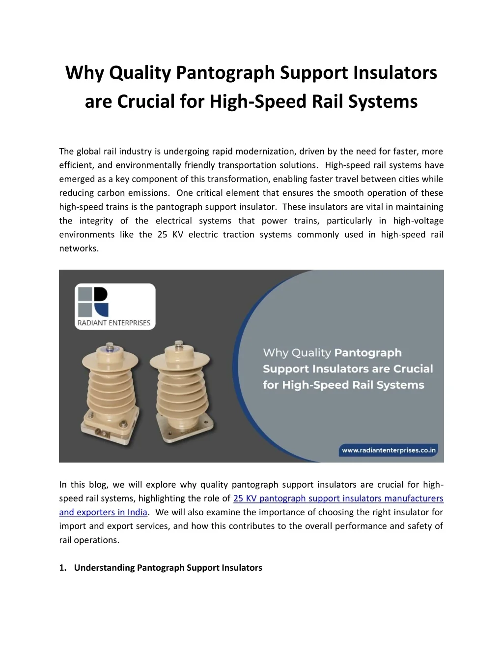 PPT - Why Quality Pantograph Support Insulators are Crucial for High ...