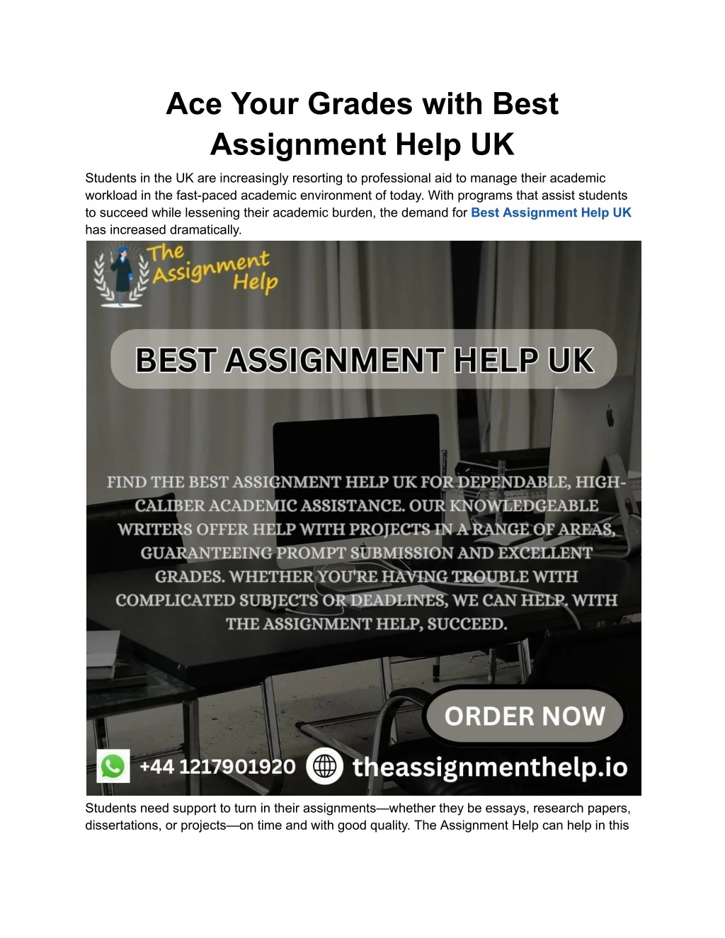 PPT - Ace Your Grades with Best Assignment Help UK PowerPoint Presentation - ID:13561189