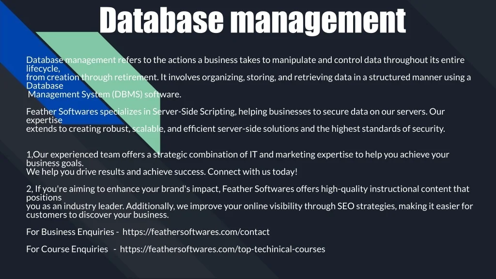 PPT - Database management PowerPoint Presentation, free download - ID ...