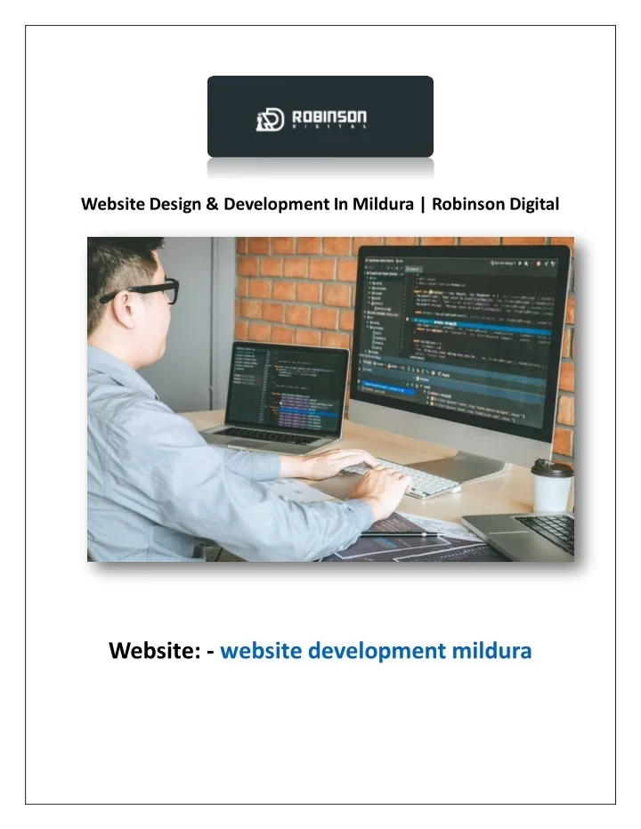 PPT - Website Design & Development In Mildura | Robinson Digital ...