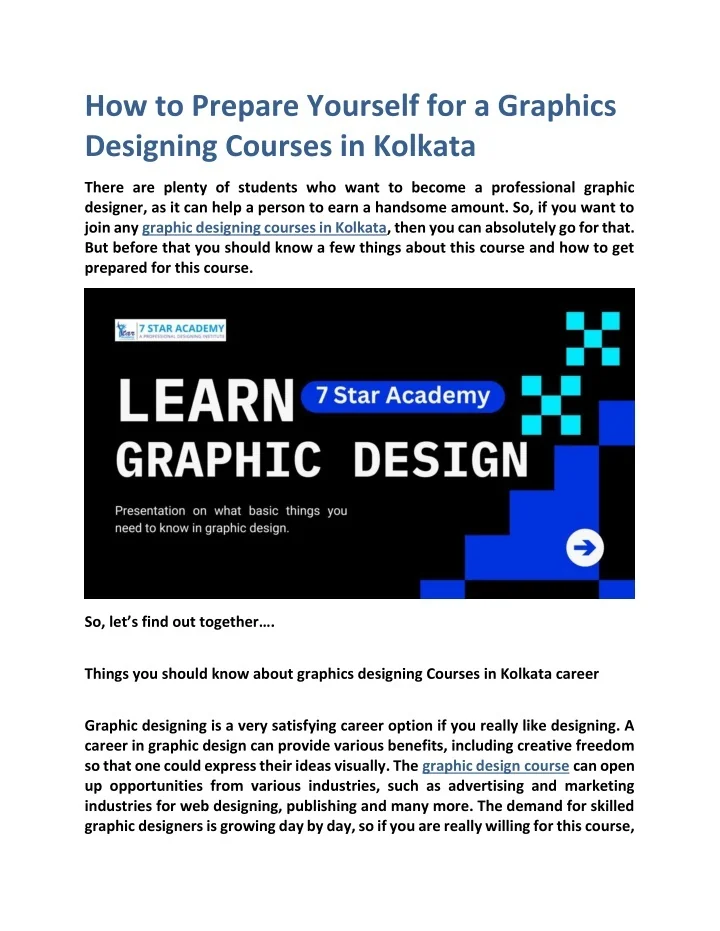 PPT - How to Prepare Yourself for a Graphics Designing Courses in ...