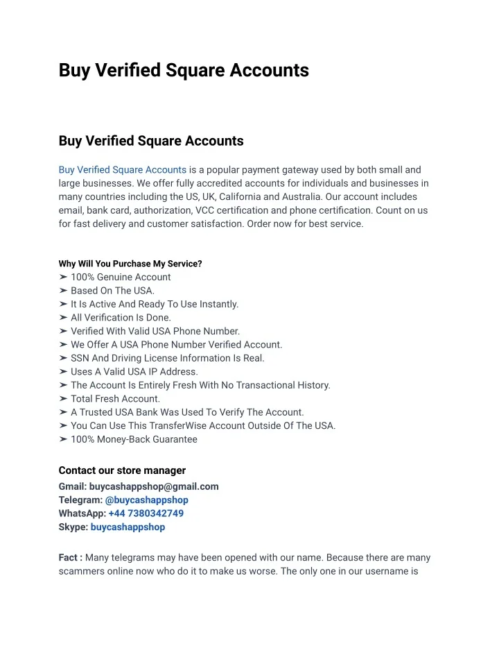 PPT - The Important Elements of Buy Verified Square Accounts PowerPoint ...