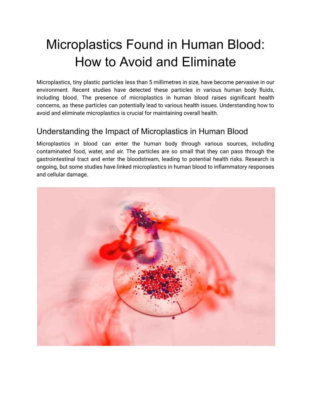 PPT - Microplastics Found in Human Blood How to Avoid and Eliminate ...