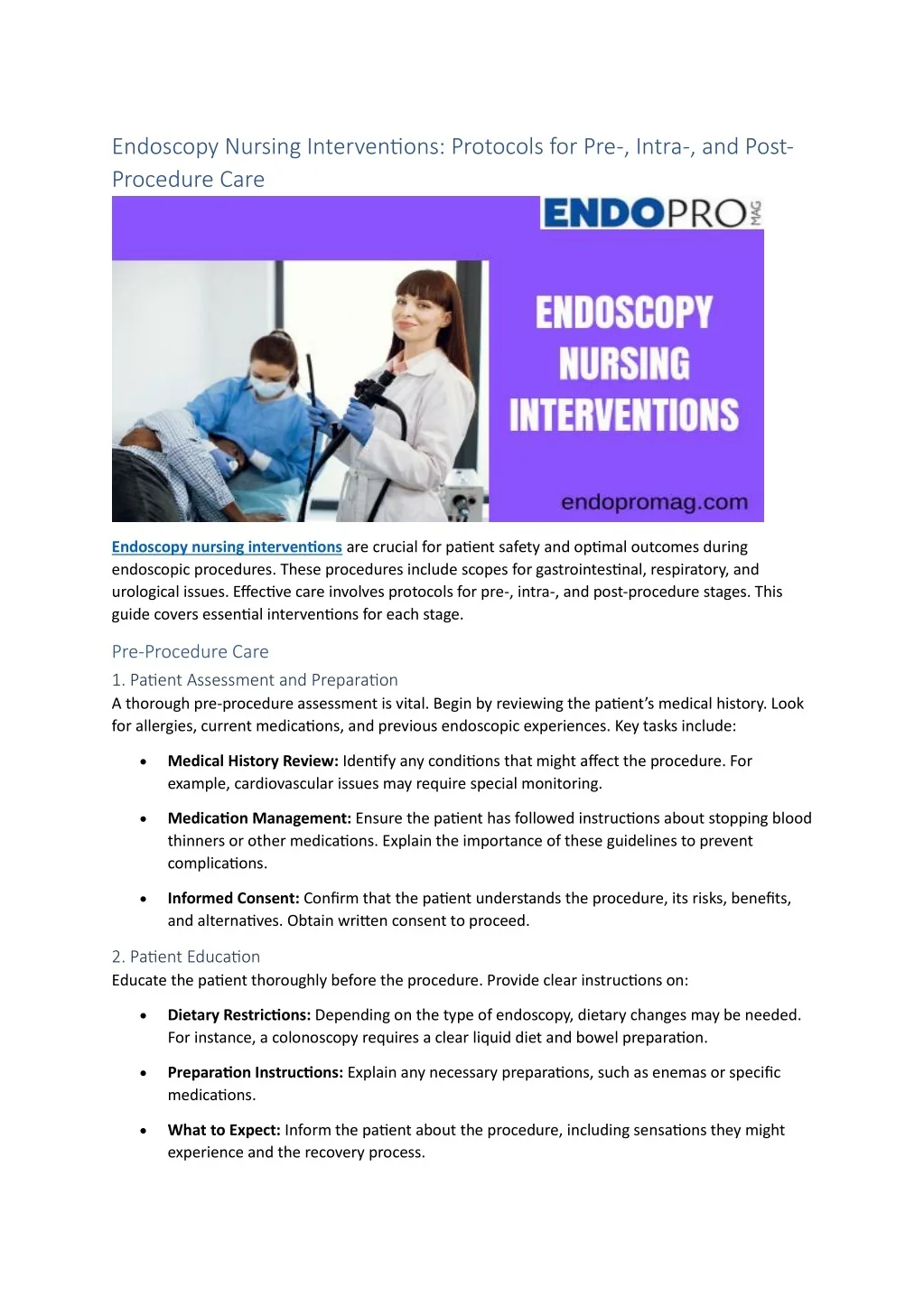 PPT - Endoscopy Nursing Interventions: Protocols for Pre-, Intra-, and Post PowerPoint ...