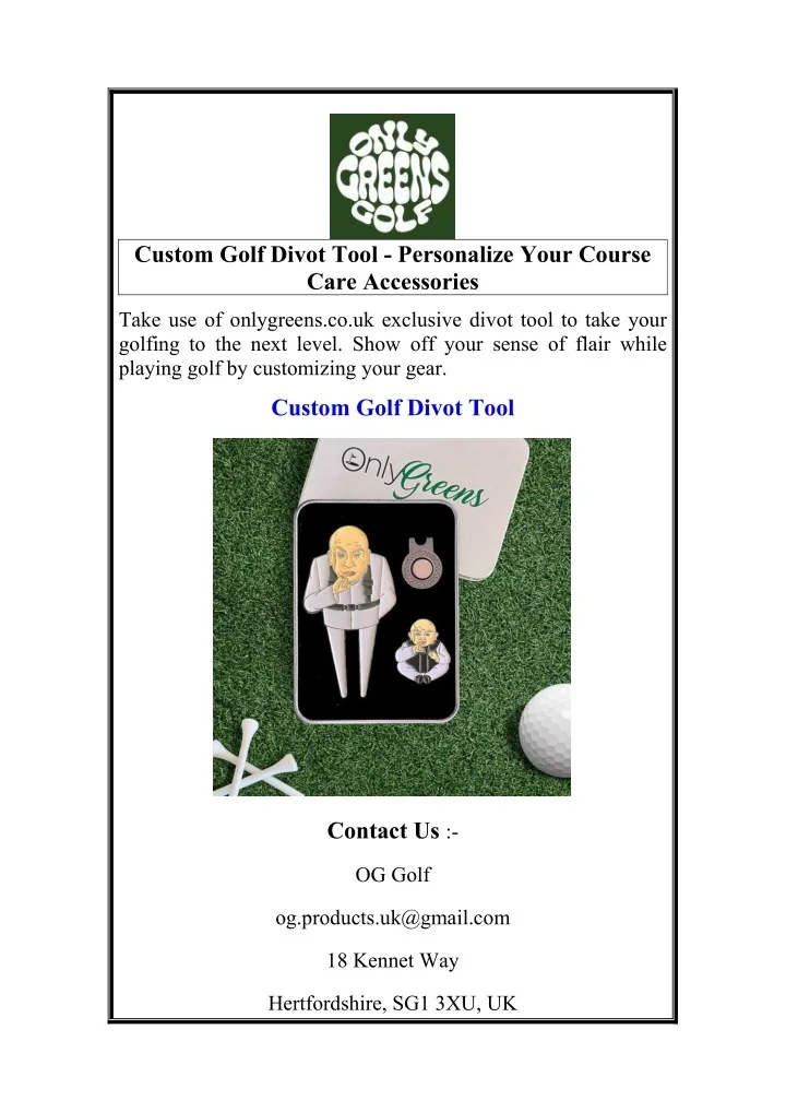 PPT - Custom Golf Divot Tool - Personalize Your Course Care Accessories ...