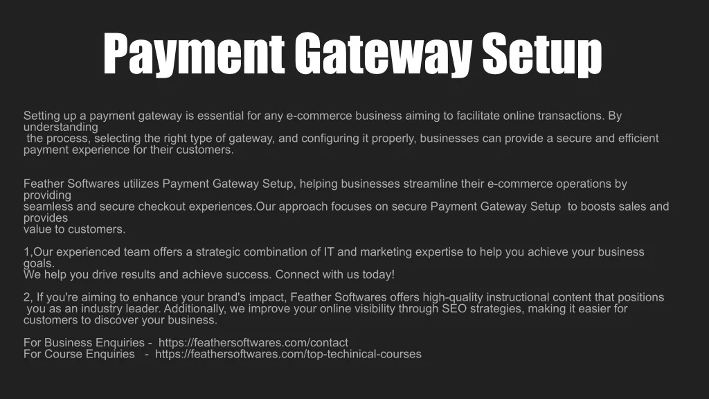 PPT - Payment Gateway Setup PowerPoint Presentation, free download - ID ...