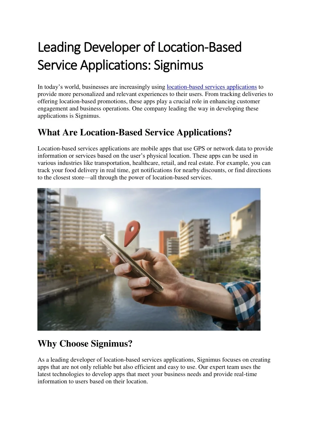 PPT - Leading Developer of Location-Based Service Applications ...